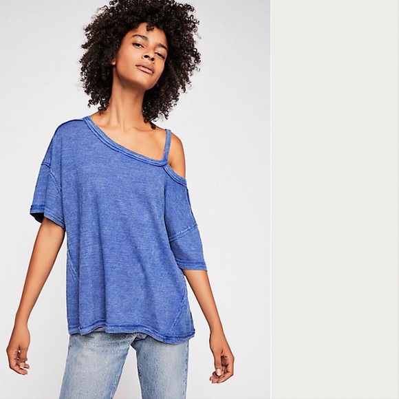 Free People | Tops | Free People We The Free Alex Tee Blue Lagoon Nwt ...